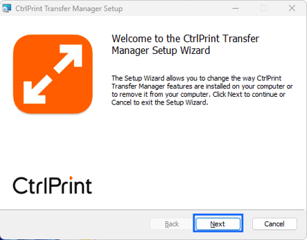 How to Install Transfer Manager for Windows